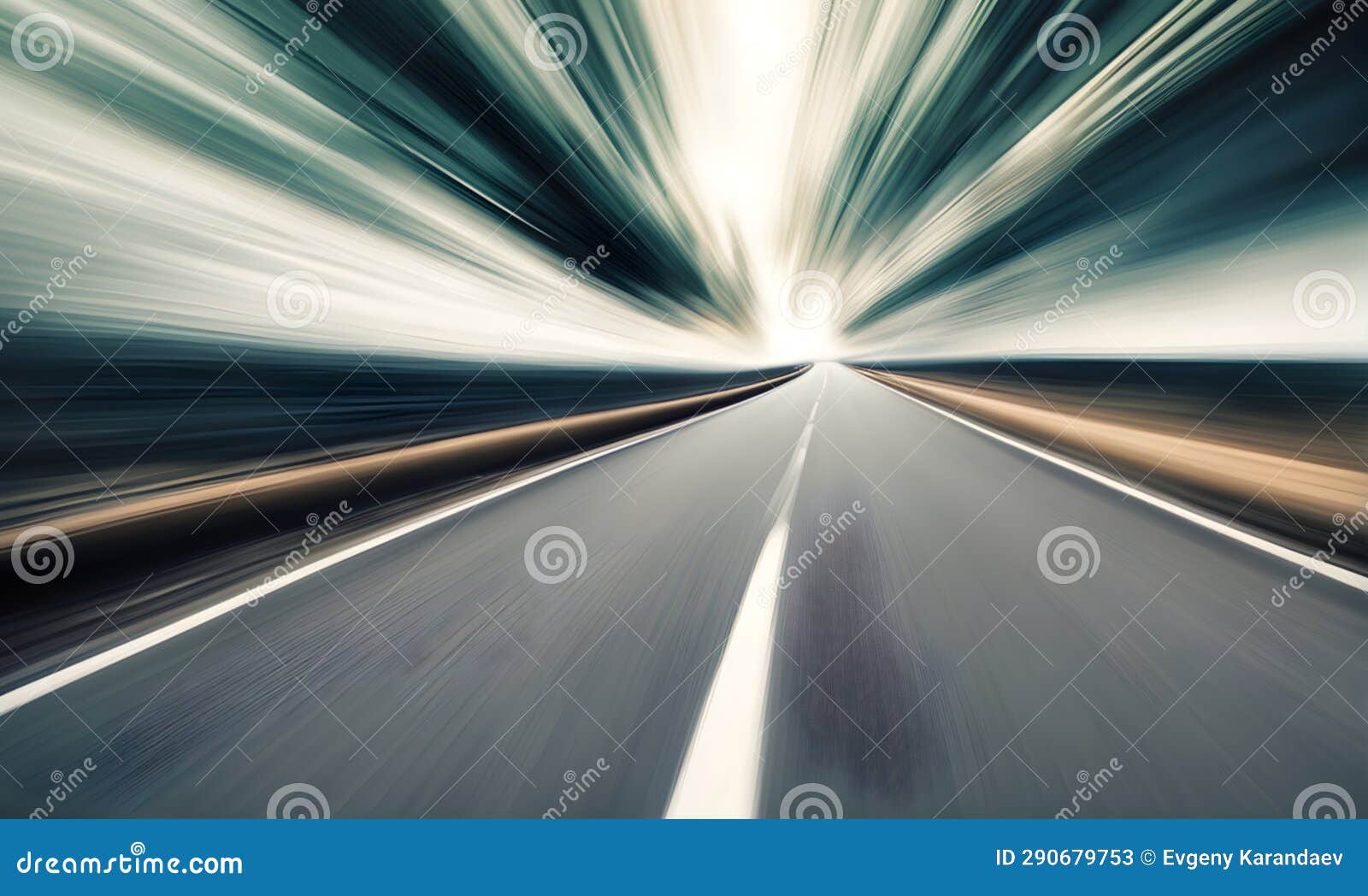 Dynamic Road Perspective with Motion Stock Illustration - Illustration ...