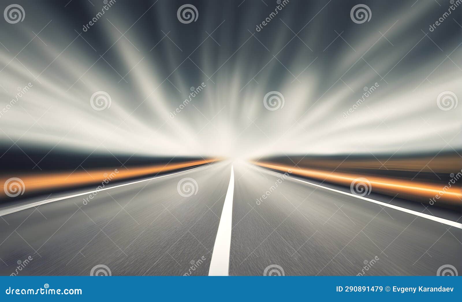Dynamic Road Perspective with Motion Stock Illustration - Illustration ...