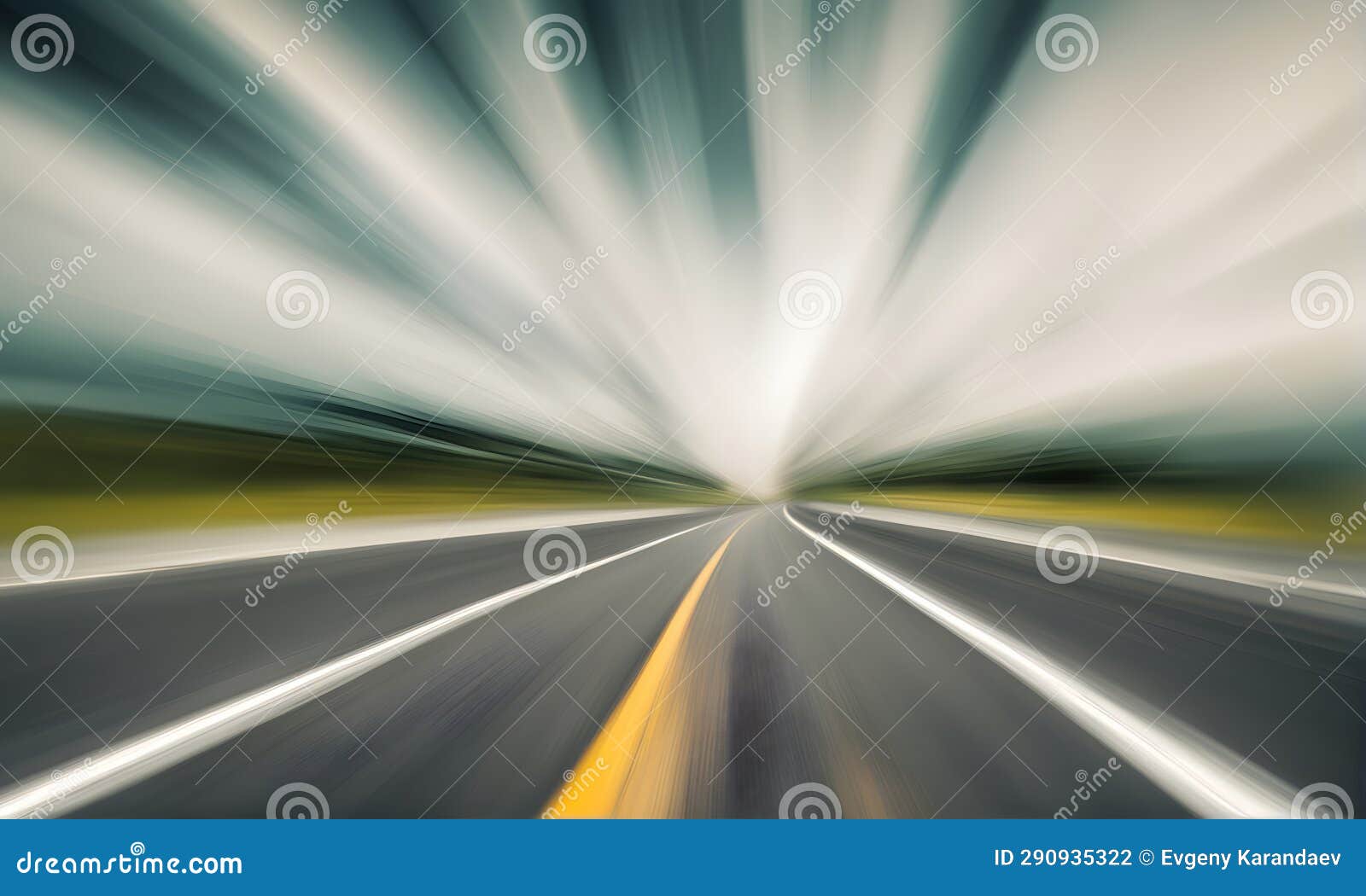 Dynamic Road Perspective with Motion Stock Illustration - Illustration ...