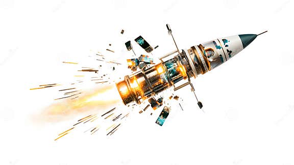 Dynamic Rocket Launching with Explosive Energy and Glowing Trails ...