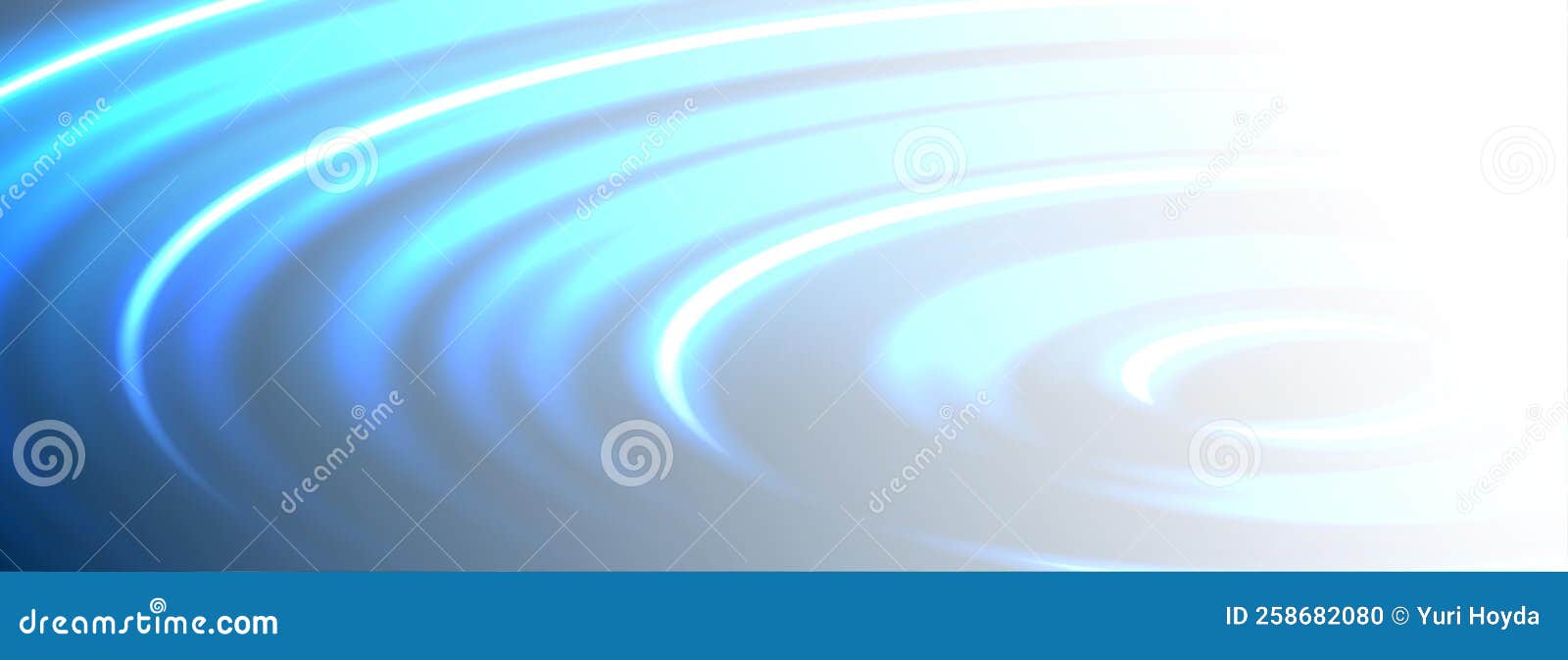 Dynamic Round Wave. Blue Curved Circle Structure. Clean and Fresh. Air ...