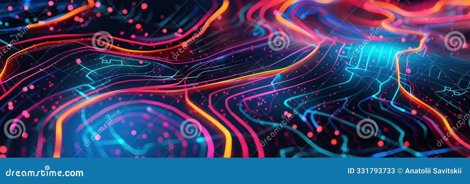 Dynamic Routes and Vibrant Lines Overlay a Map, Symbolizing ...