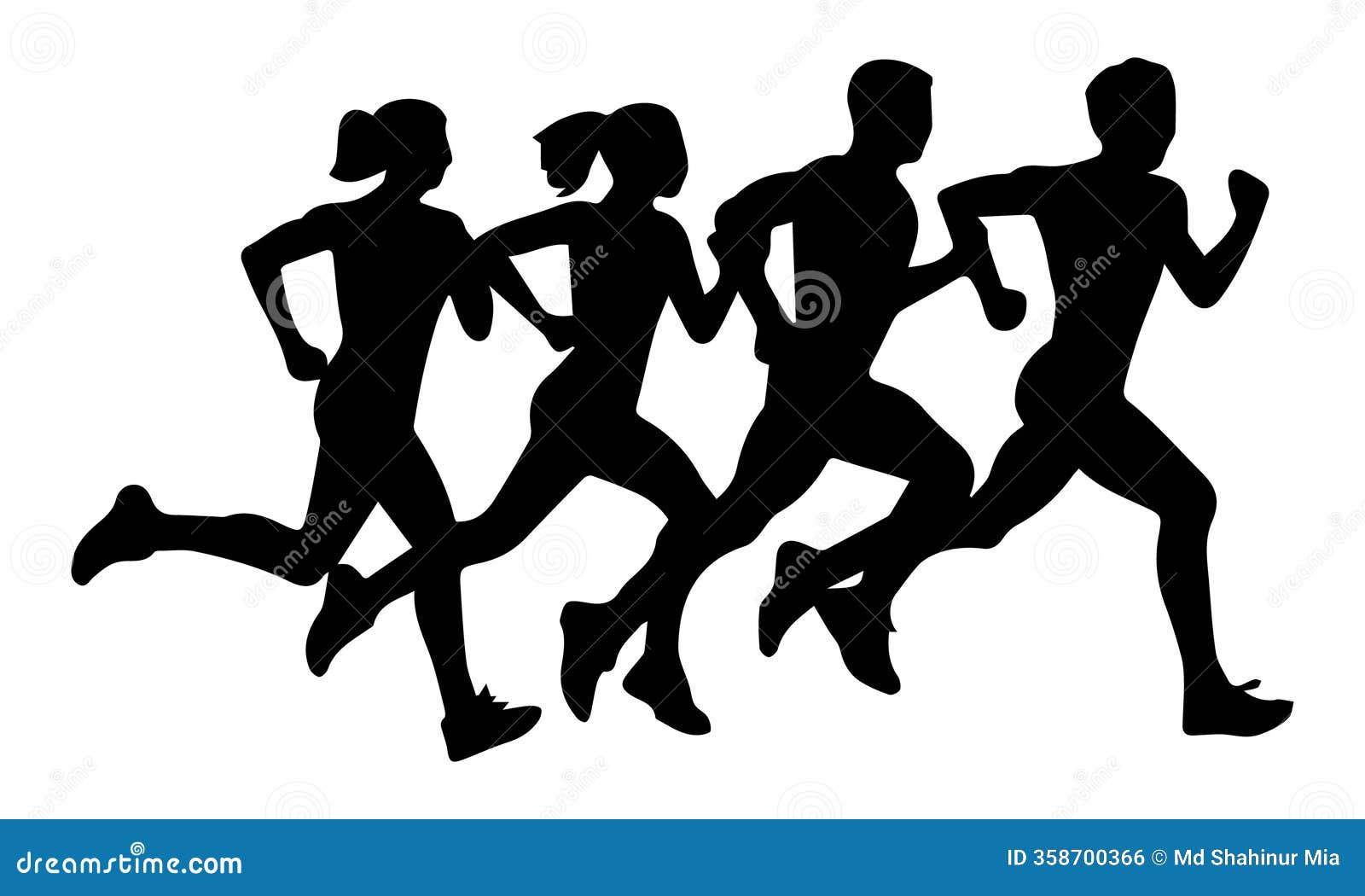 Dynamic Running Figure With Sun Rays Energy Motivation Vector Design ...