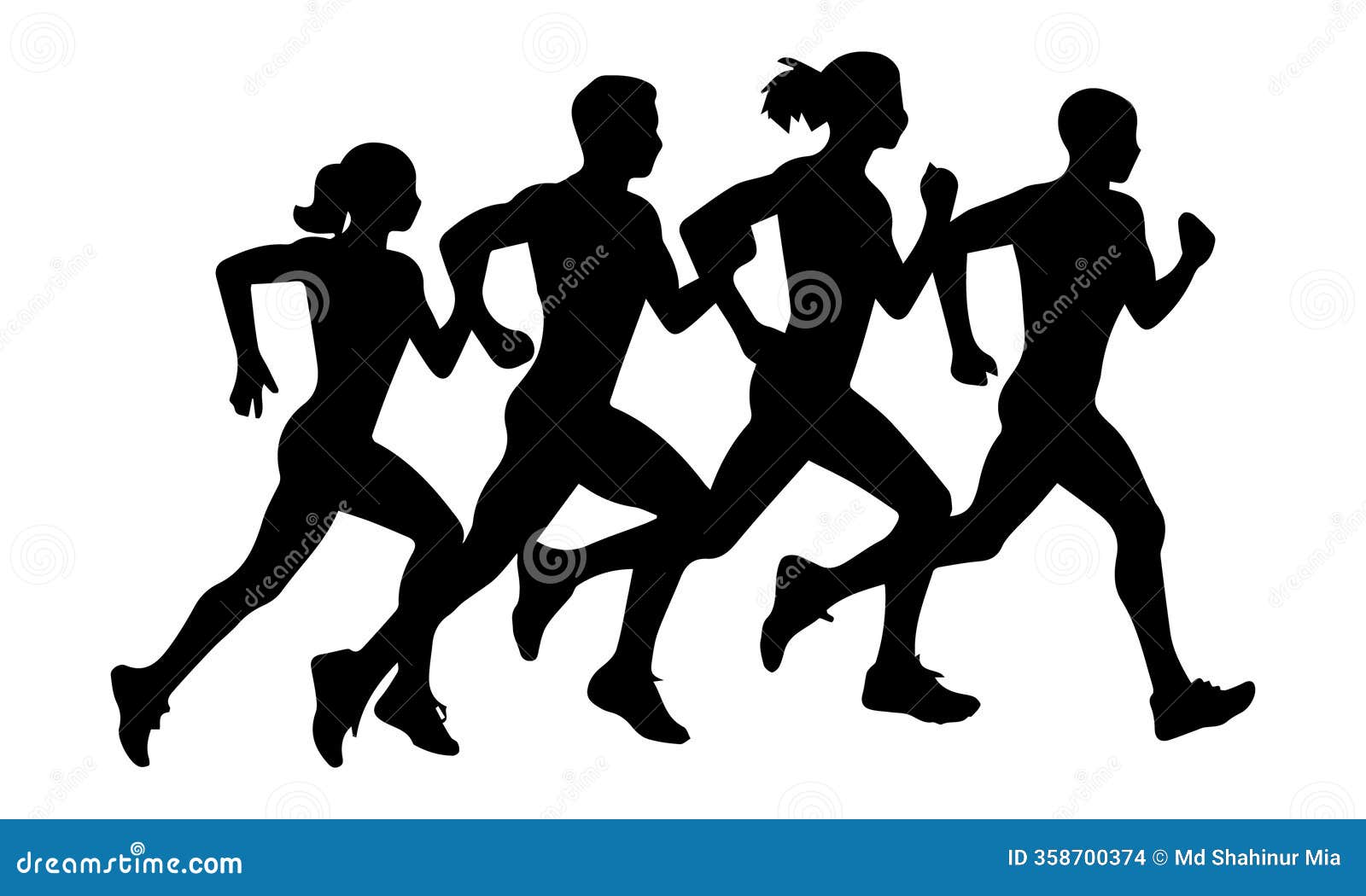 Dynamic Running Figure With Sun Rays Energy Motivation Vector Design ...
