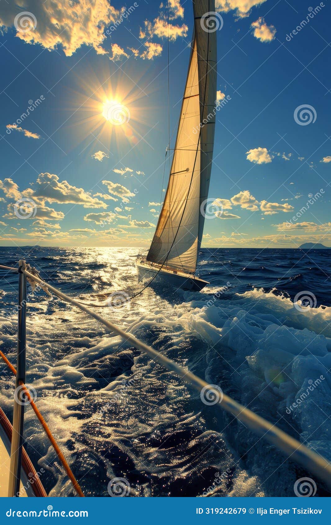 Dynamic Sail in Wind Sailing S Elegance and Strength, Symbolizing ...
