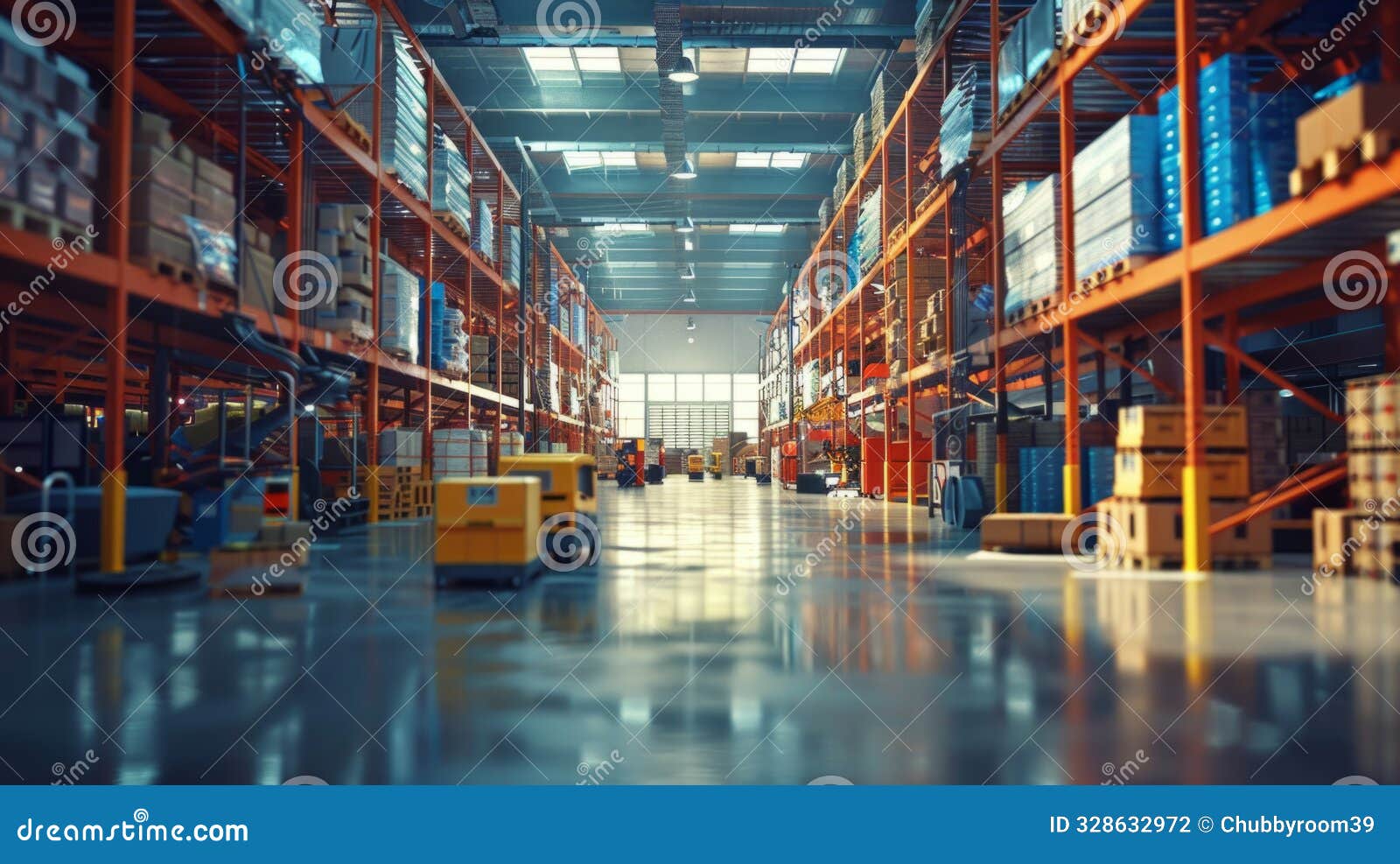 A Dynamic Scene of Warehouse Operations, Showcasing Efficient Logistics ...