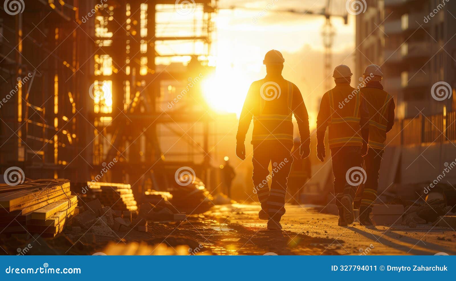 Dynamic Scenes From Construction Sites, Showing Teamwork And ...
