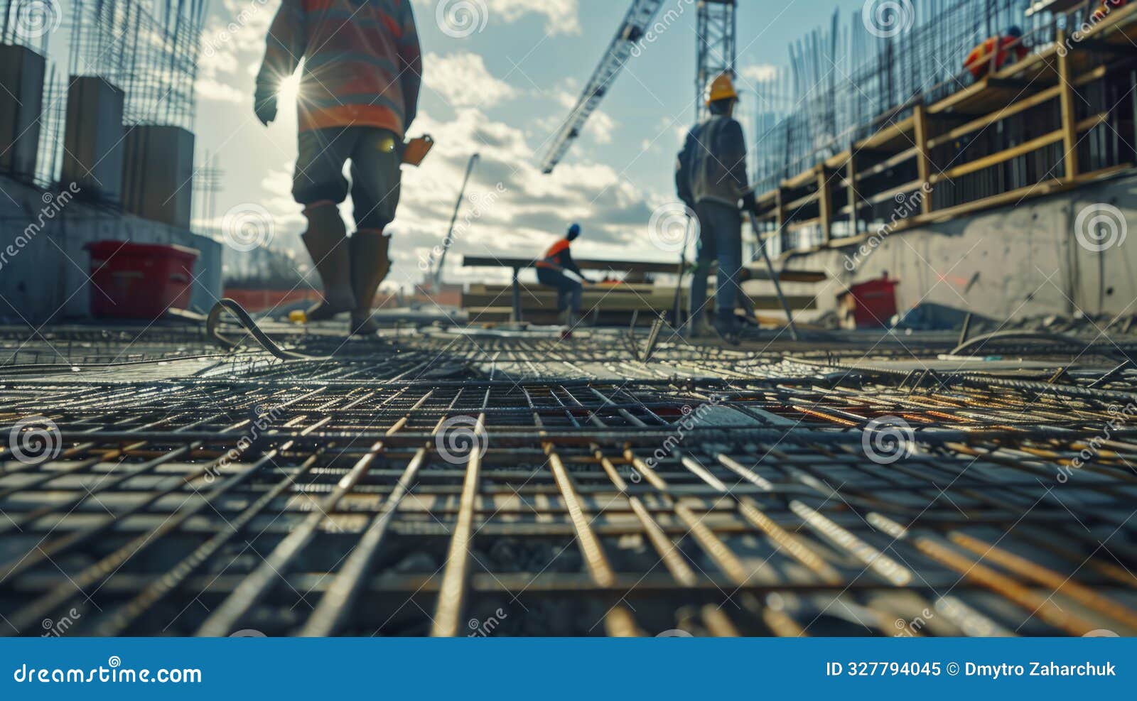 Dynamic Scenes from Construction Sites, Showing Teamwork and ...