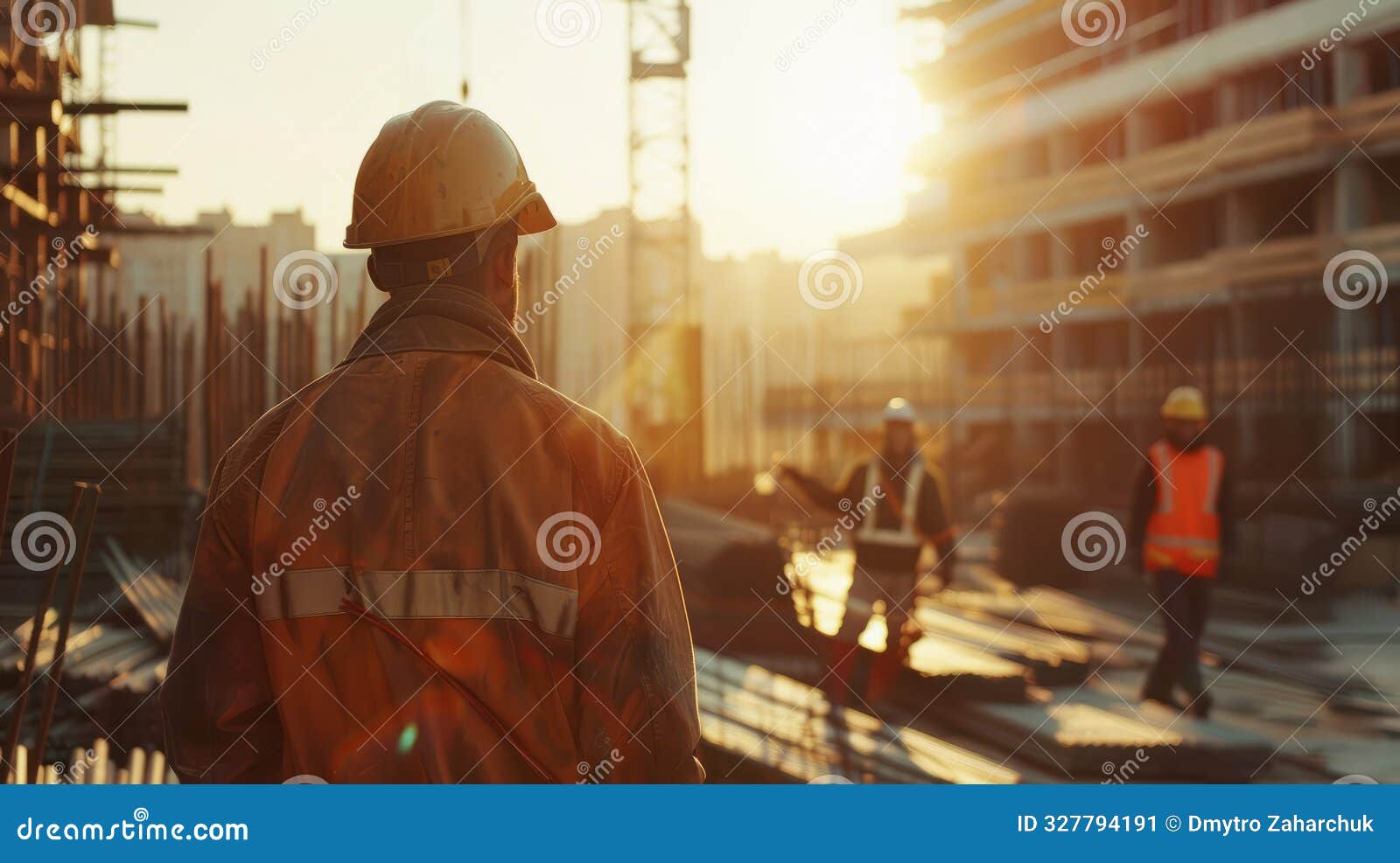 Dynamic Scenes From Construction Sites, Showing Teamwork And ...