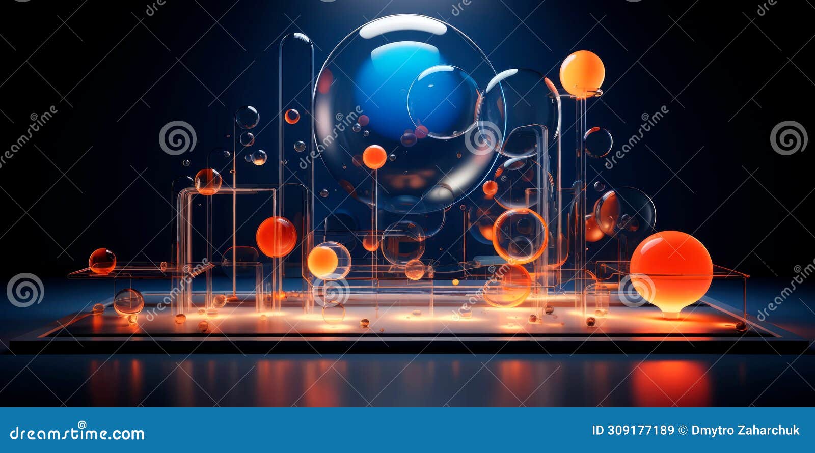 Dynamic Science Background with Abstract Geometric Shapes and Lines ...