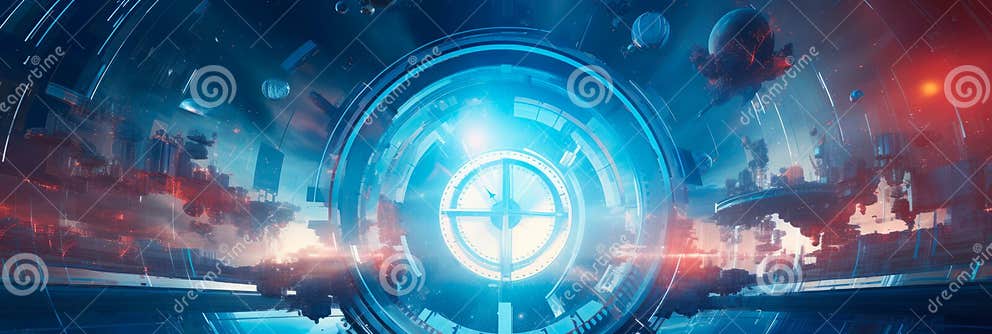 Dynamic Science Background with Abstract Geometric Shapes and Lines ...