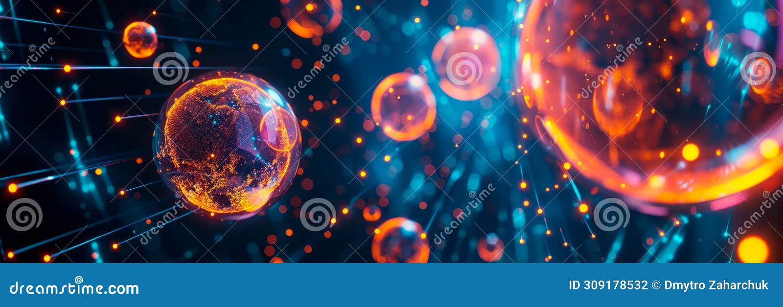 Dynamic Science Background With Pulsating Energy Fields And Glowing ...