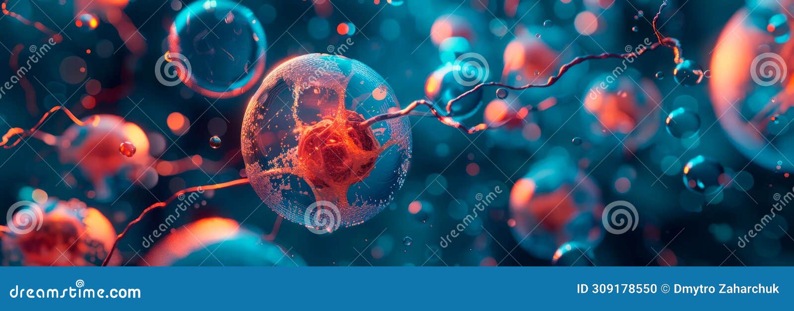 Dynamic Science Background With Pulsating Energy Fields And Glowing ...