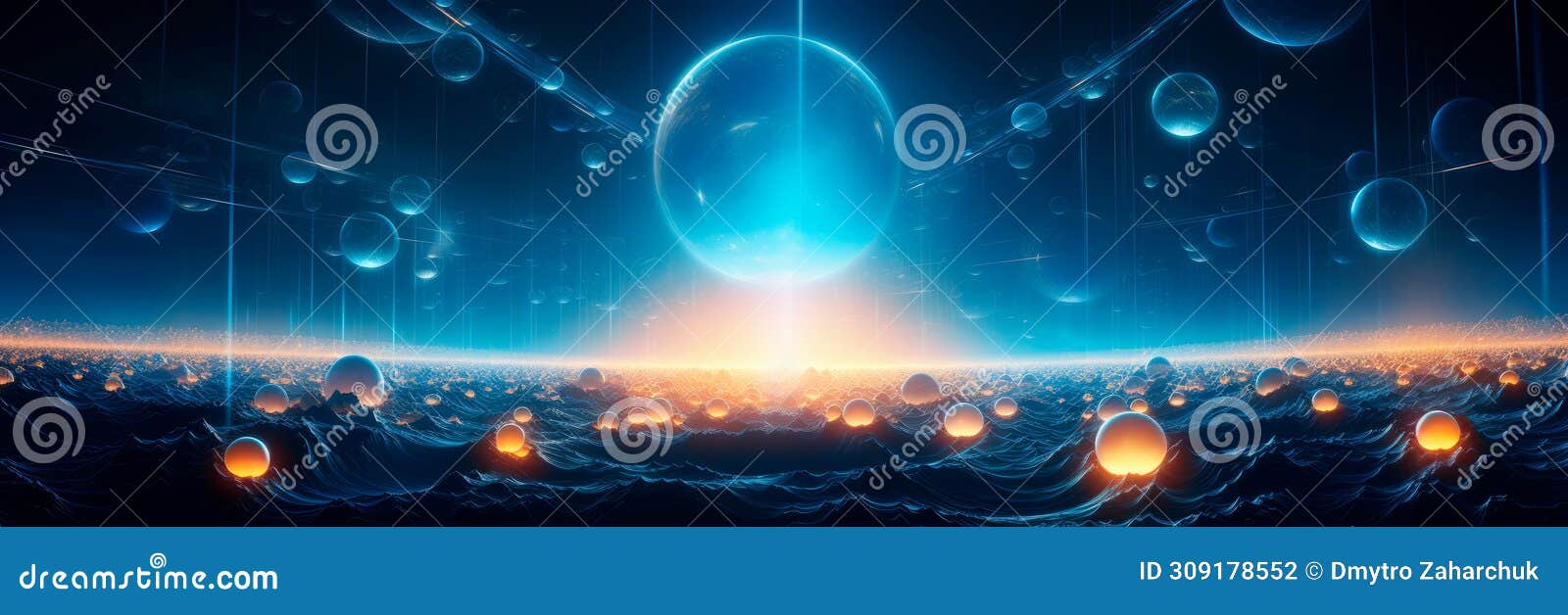 Dynamic Science Background With Pulsating Energy Fields And Glowing ...