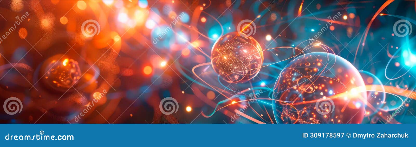 Dynamic Science Background With Pulsating Energy Fields And Glowing ...