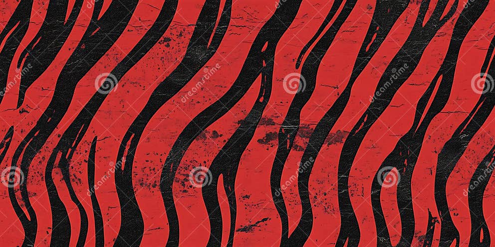 Dynamic Seamless Repeat Pattern of Bold Red and Black Striped Texture ...