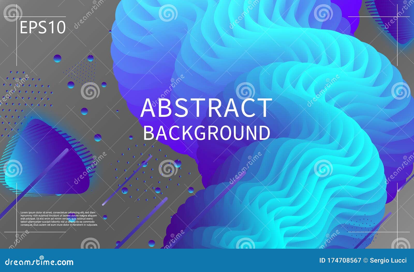 Dynamic Shapes. 3D Background. Vector Illustration Stock Image - Image ...