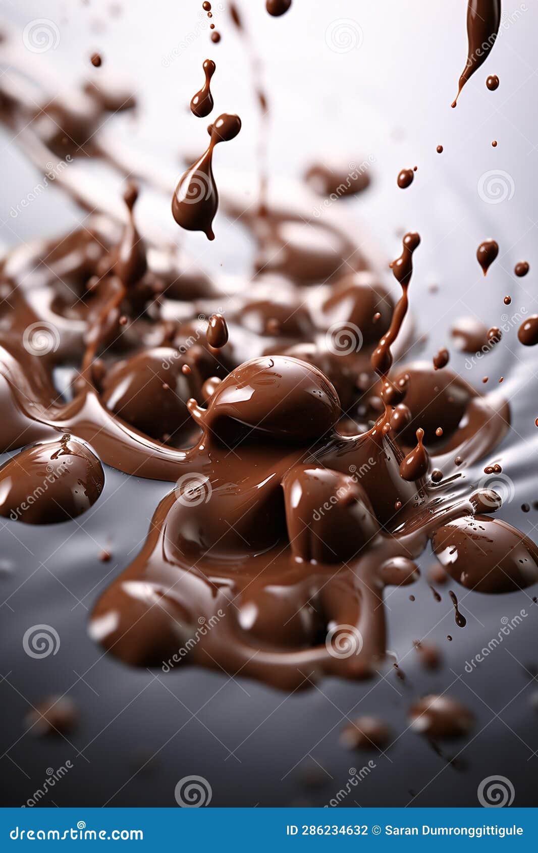 Dynamic Capture of Scattered Chocolate Drops on Bright Reflective ...