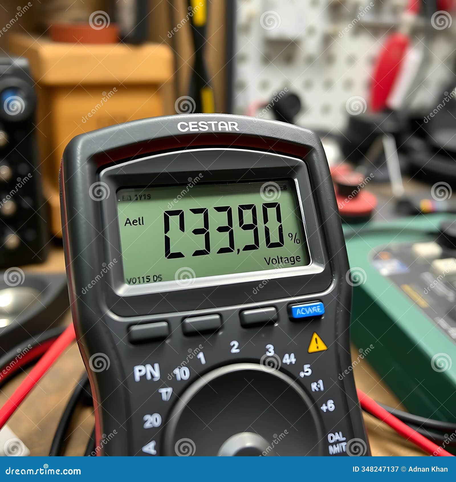 Electrician Is Using Pliers To Tighten The Wires In The Electrical ...