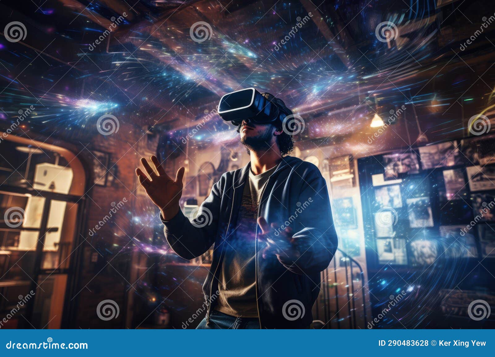 Dynamic Shot of Programmer in Virtual Reality Coding Stock Illustration ... Dynamic Shot of Programmer in Virtual Reality Coding Stock Illustration ...