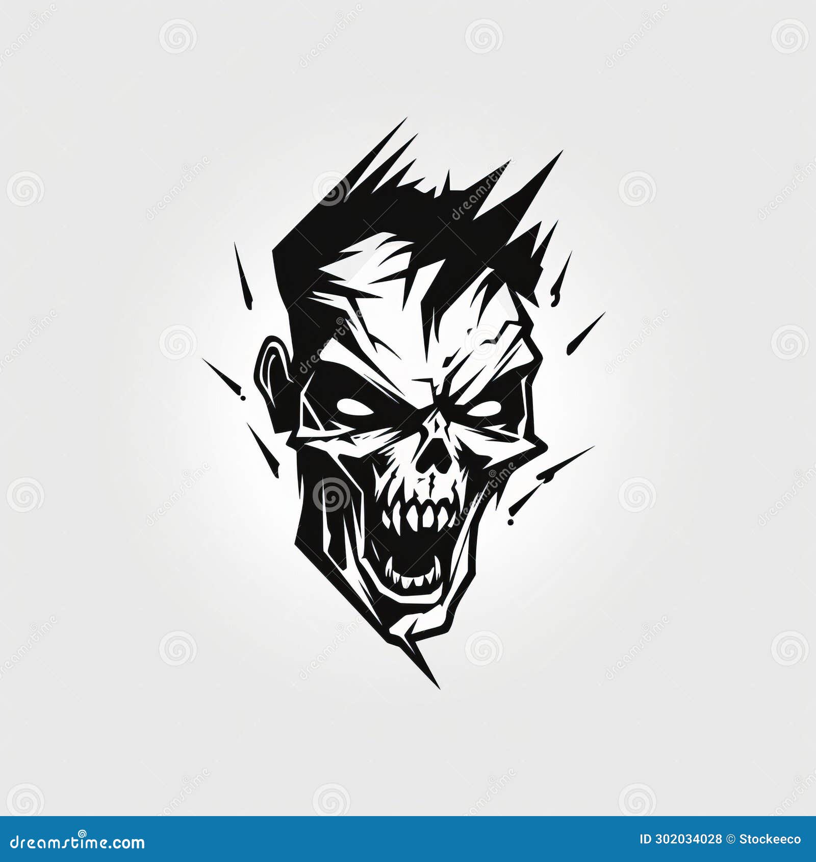 Dynamic Skull Tattoo: Marvel Comics Inspired Deathcore Art Stock ...