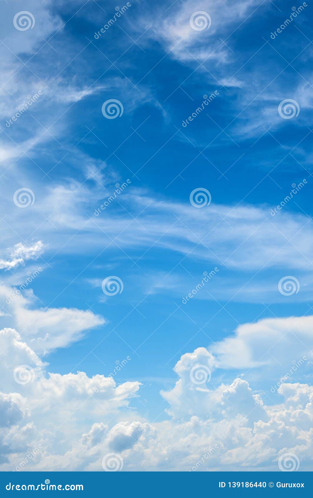 Dynamic Sky and Clouds with Copy Space. Abstract Wallpaper Stock Photo ...