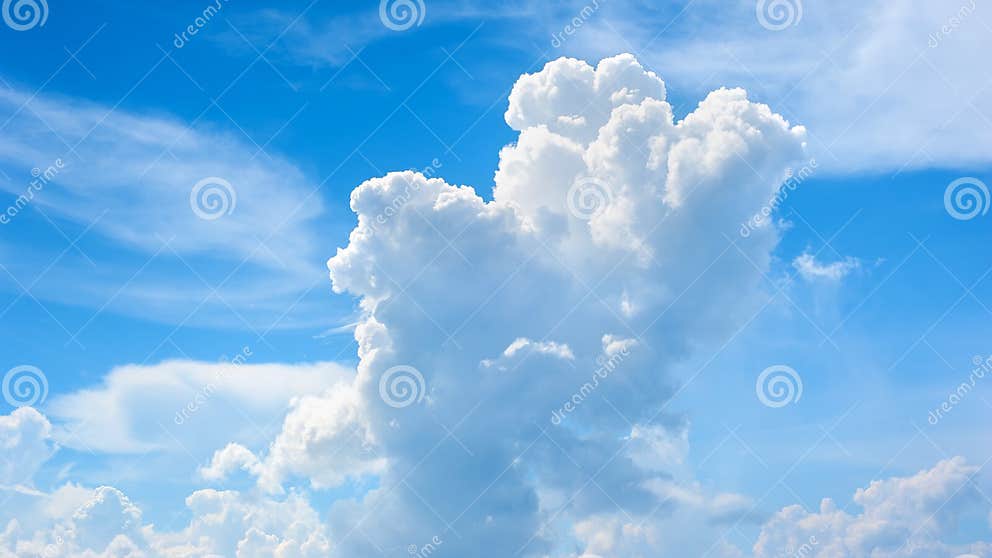 Dynamic Sky and Clouds with Copy Space. Abstract Wallpaper Stock Photo ...