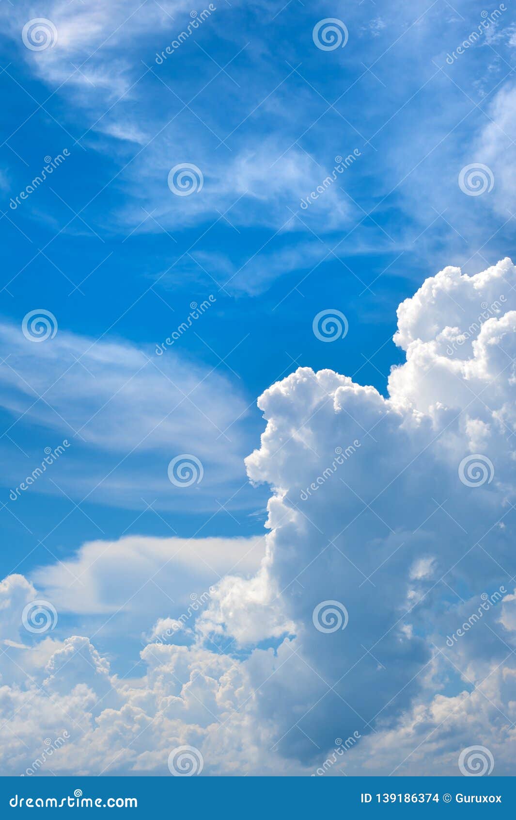 Dynamic Sky and Clouds with Copy Space. Abstract Wallpaper Stock Photo ...