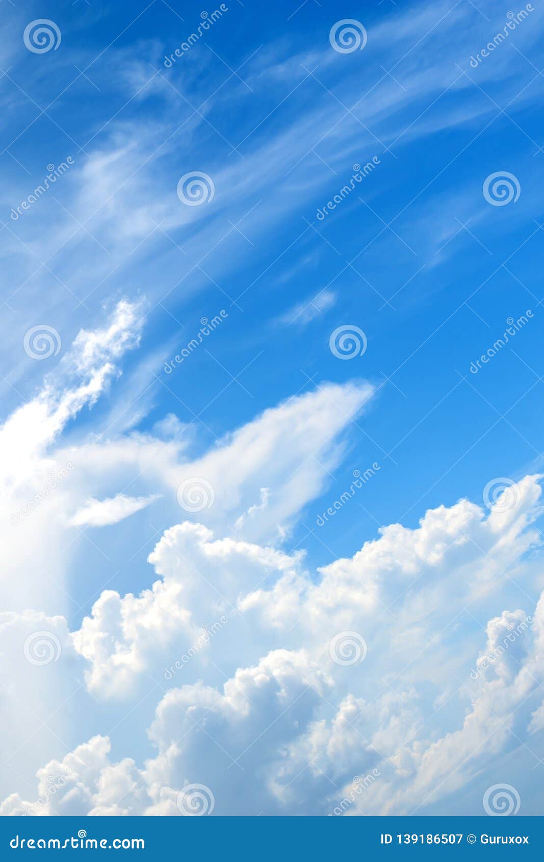 Dynamic Sky and Clouds with Copy Space. Abstract Wallpaper Stock Image ...