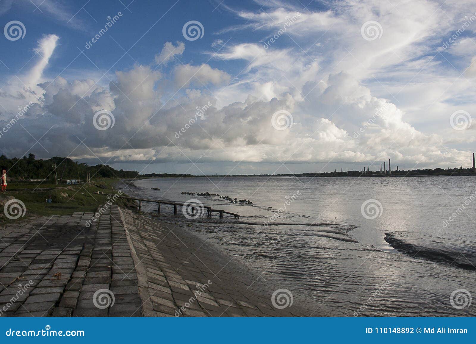 Dynamic Sky Sunset and Boatside, River Stock Photo - Image of sunset ...