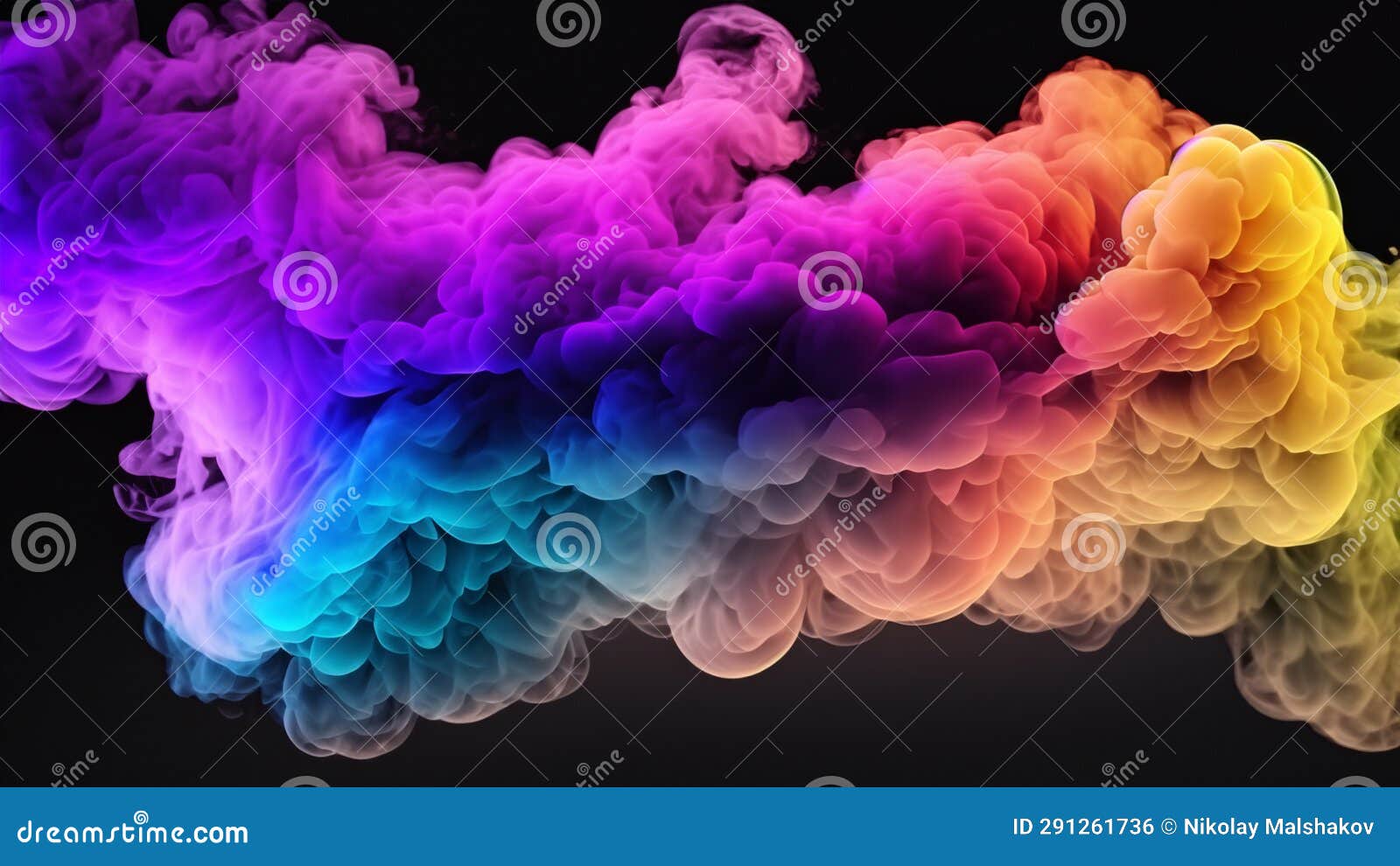 Dynamic Smoke Art: Multi-Colored Backdrop Stock Photo - Image of ...