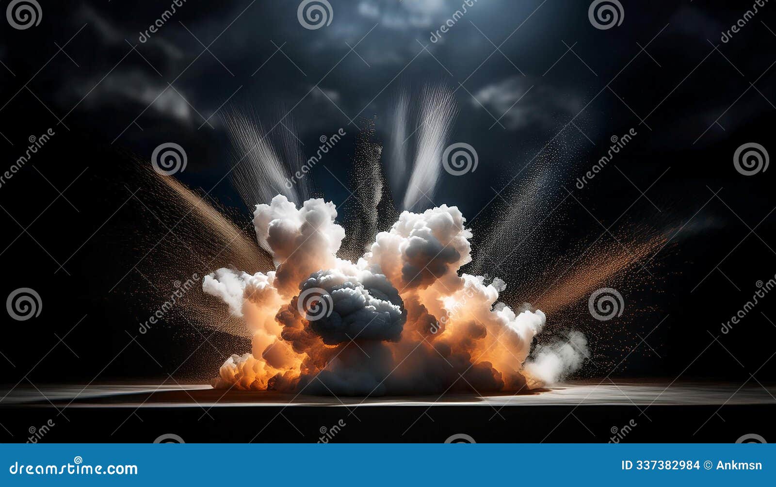 Dynamic Smoke Exploding Outwards With Dramatic Effect Stock Photography ...