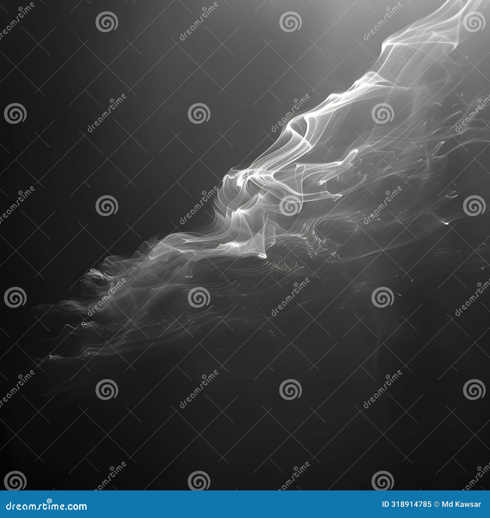 Dynamic Smoke Patterns in Stark Black and White Abstract, Ai Generated ...