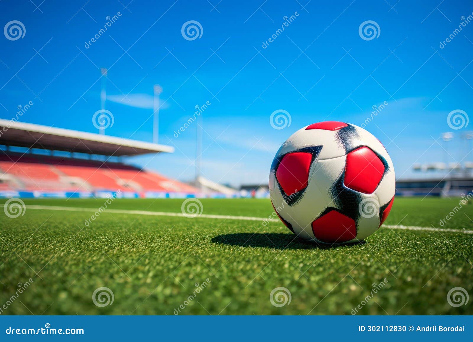 Dynamic Soccer Stadium in Sunlight. Stock Illustration - Illustration ...