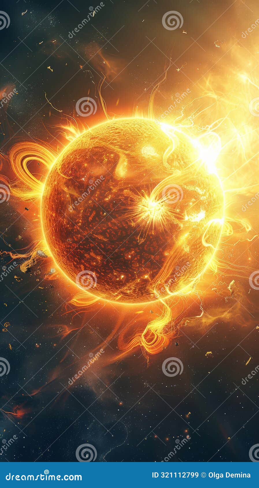 Dynamic Solar Flare with Bright Fiery Plasma Eruptions on the Sun S ...