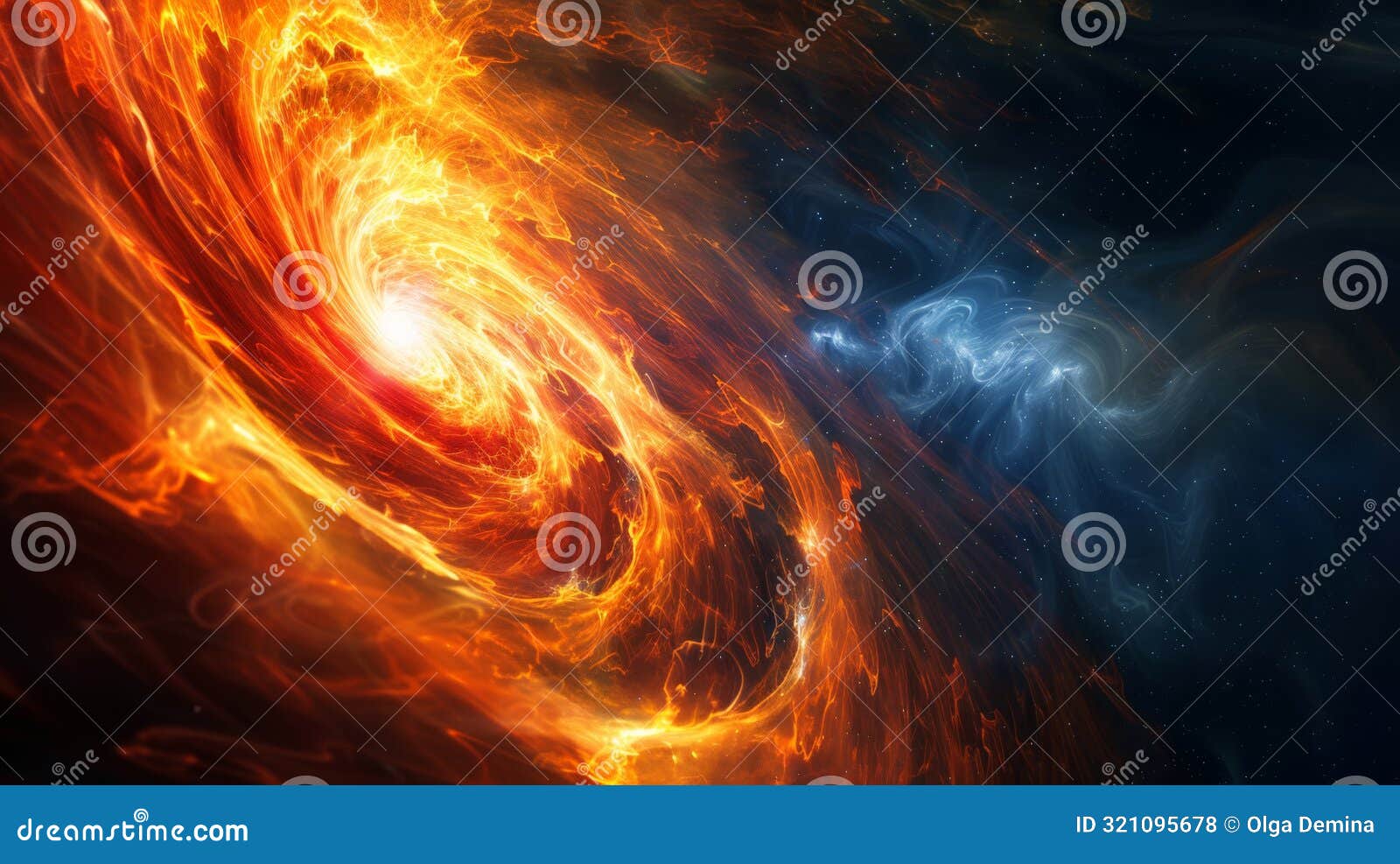 Dynamic Solar Vortex with Intense Flare Activity. Representation of Sun ...