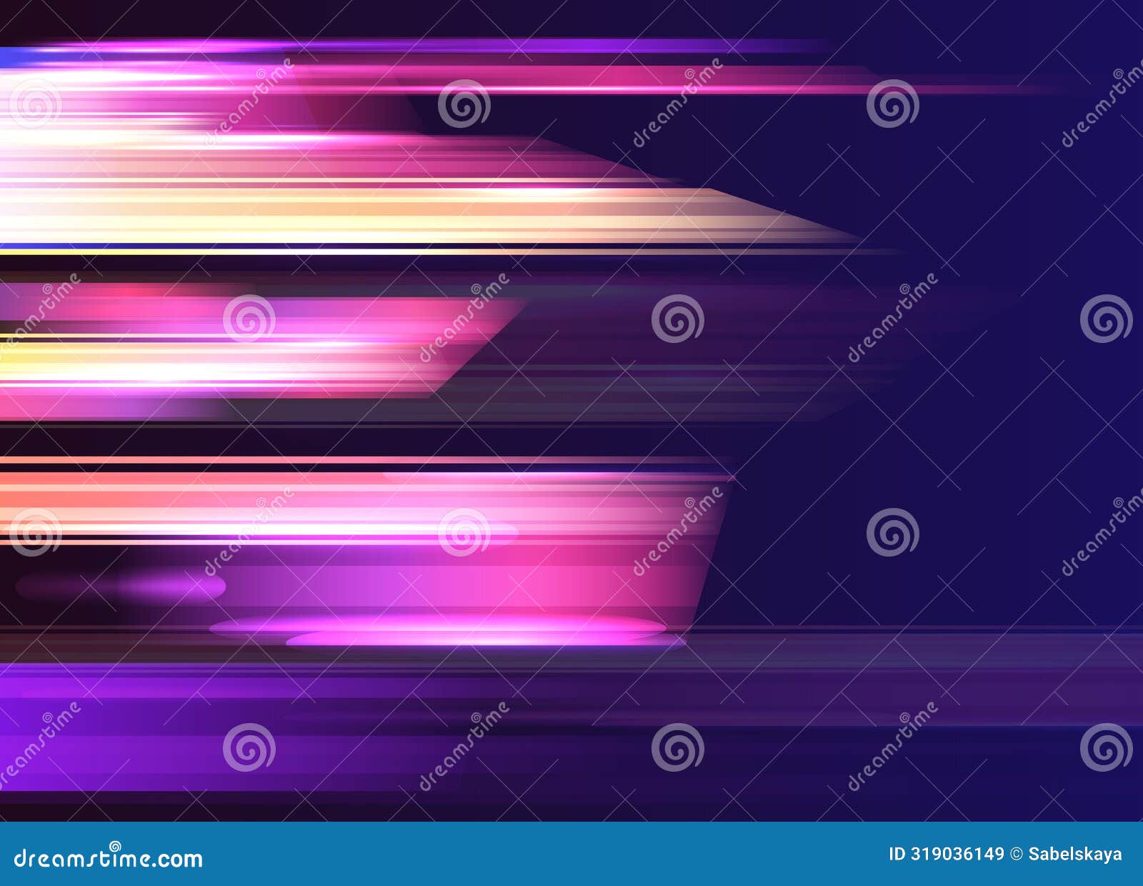 Dynamic Speed Light Vector Illustration in Pink and Purple. Stock ...
