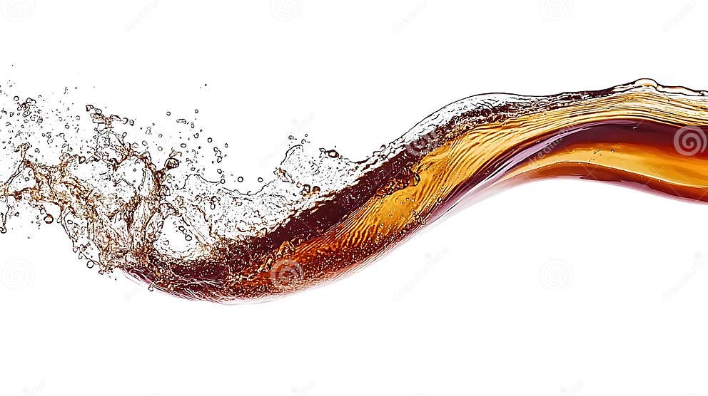 Dynamic Splash of Brown Liquid Stock Illustration - Illustration of ...
