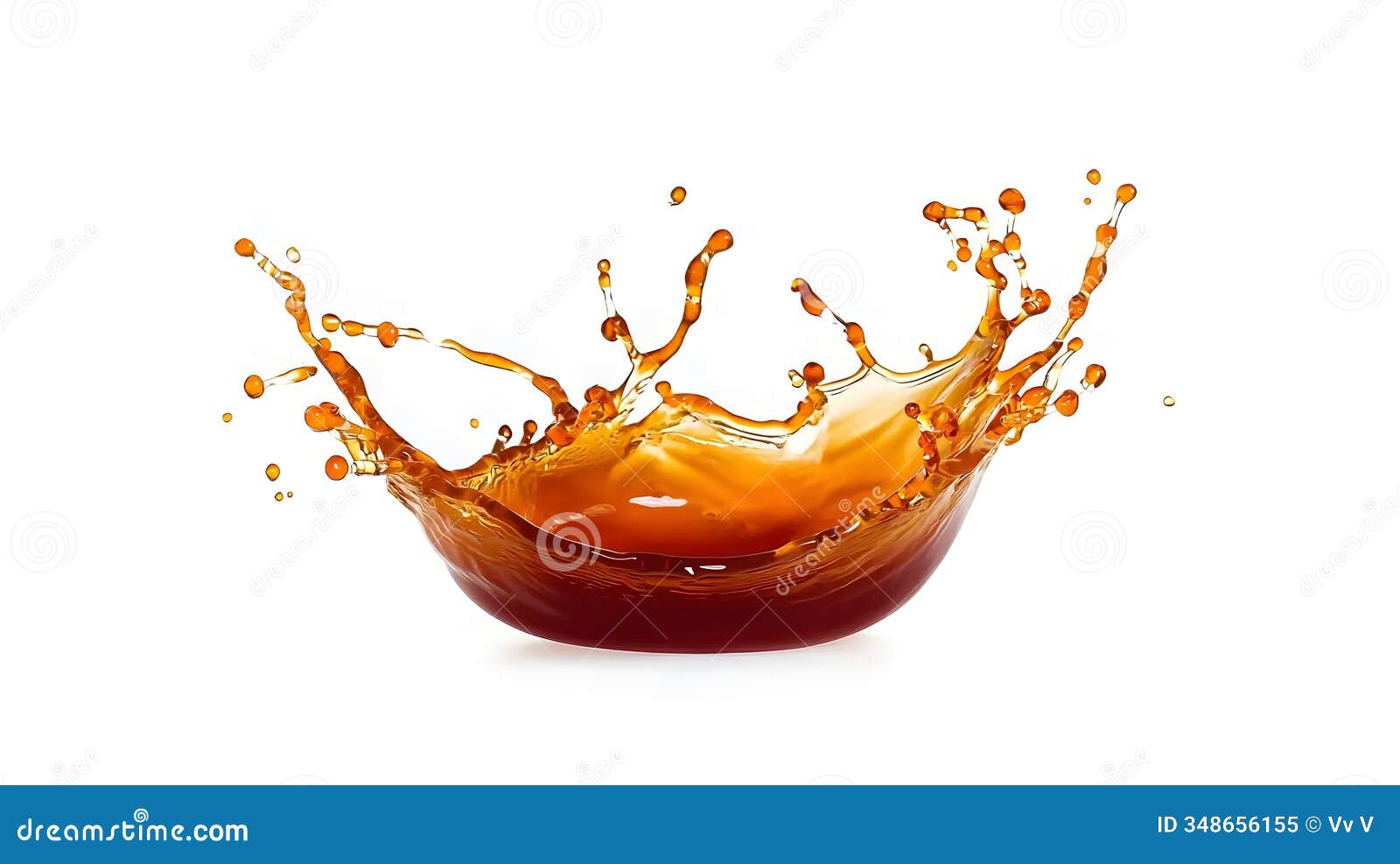 Dynamic Splash of Brown Liquid in Motion Stock Illustration ...