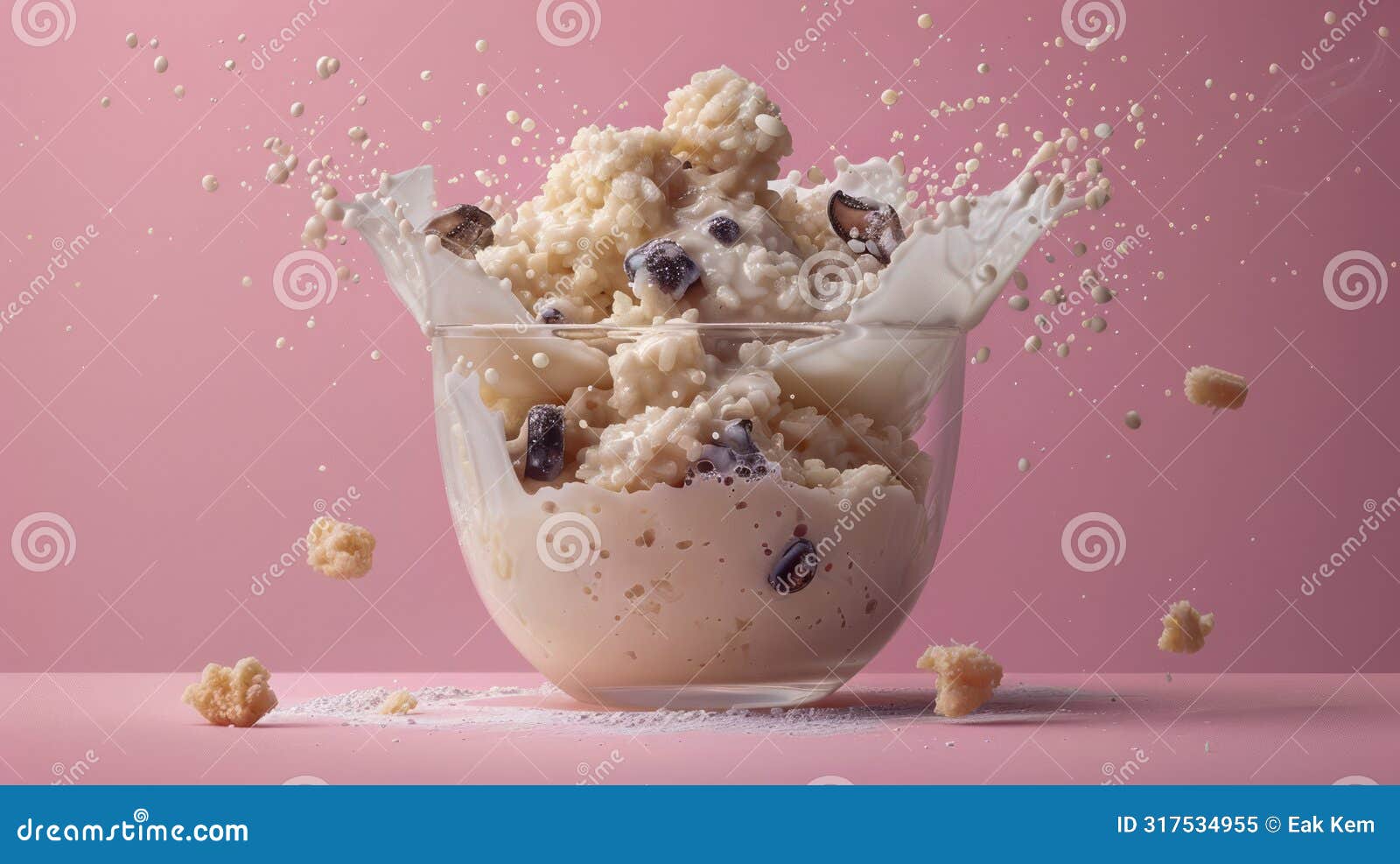 Dynamic Splash Capturing the Moment of Raisin and Cereal Explosion in ...