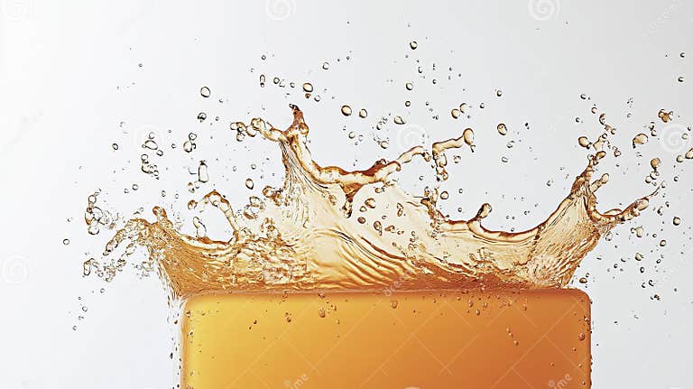 Dynamic Splash of Caramel Creating a Bold Visual Effect Against a ...