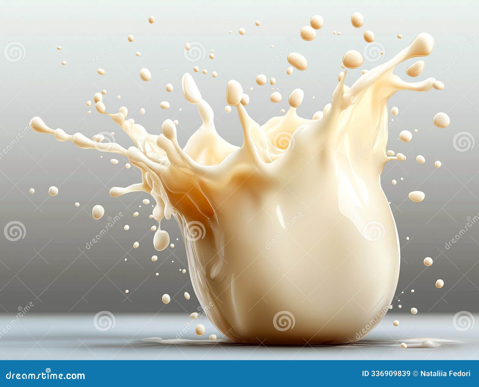 A Dynamic Splash of Creamy Liquid Captured in Mid-air, Showcasing the ...