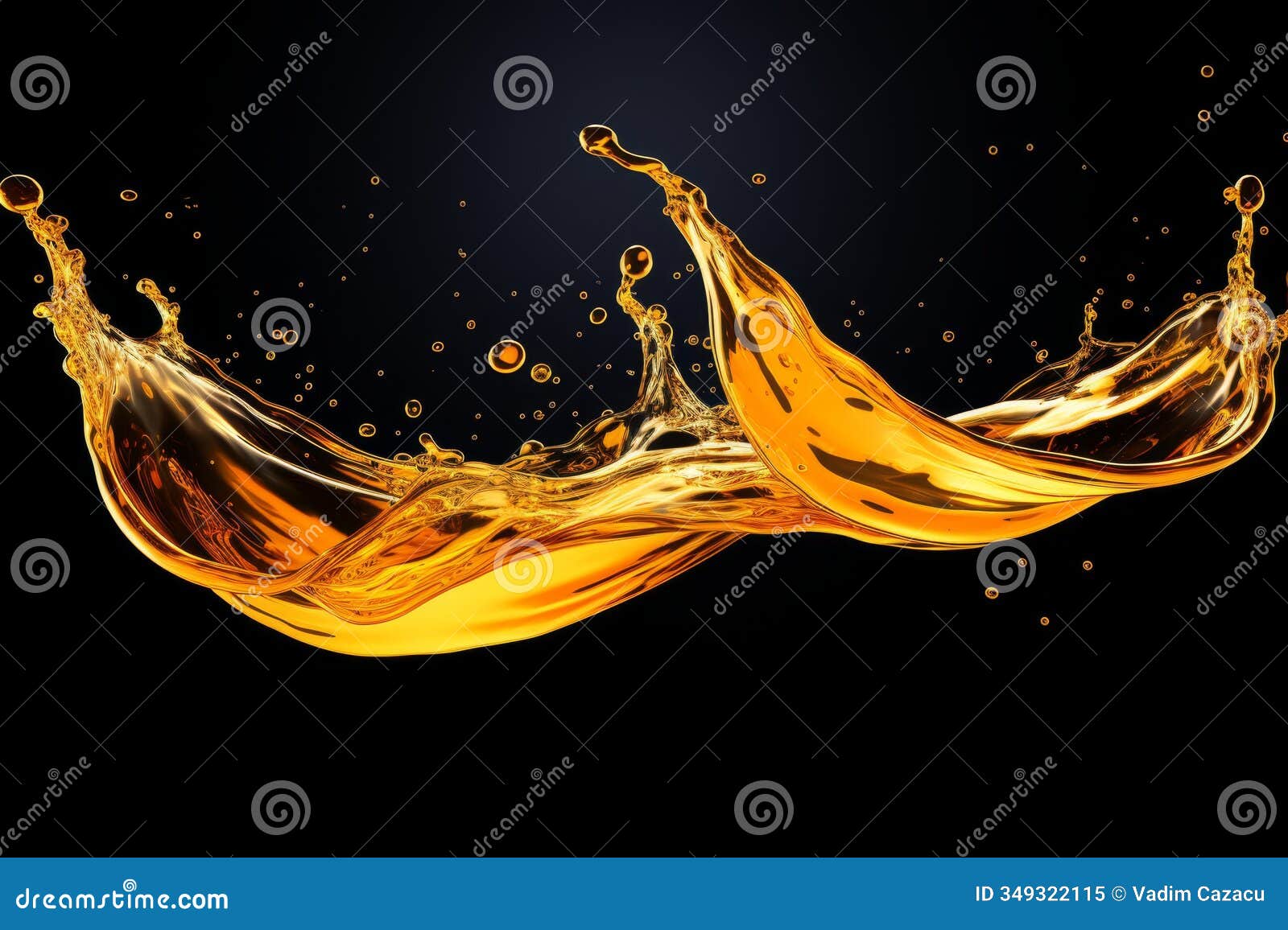 Dynamic Splash of Golden Liquid an Abstract Display of Fluidity and ...