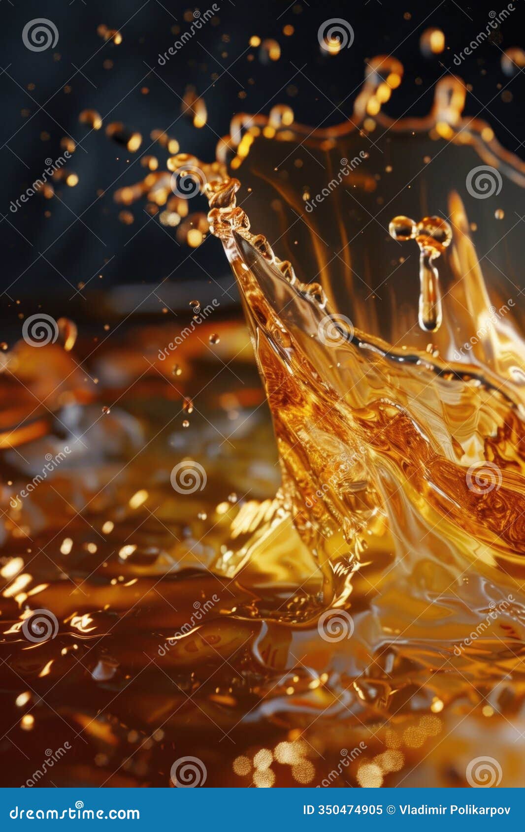 A Dynamic Splash of Liquid on a Table Surface, Perfect for Advertising ...