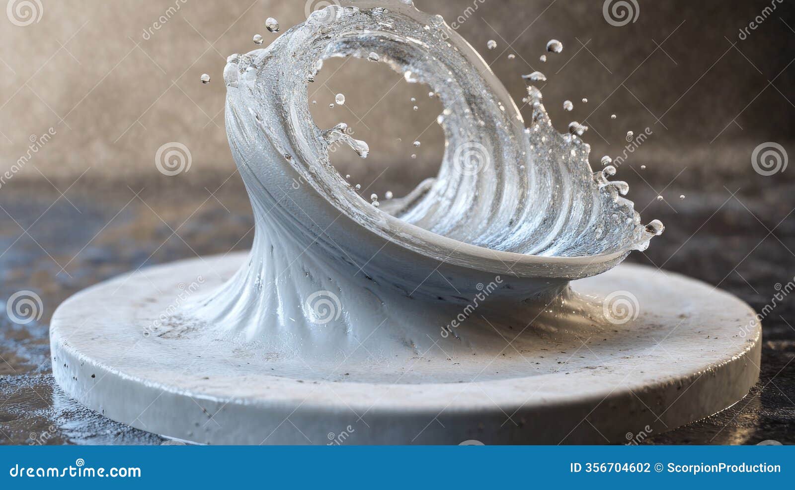 Dynamic Splash Sculpture with Wave Formation Stock Photo - Image of ...