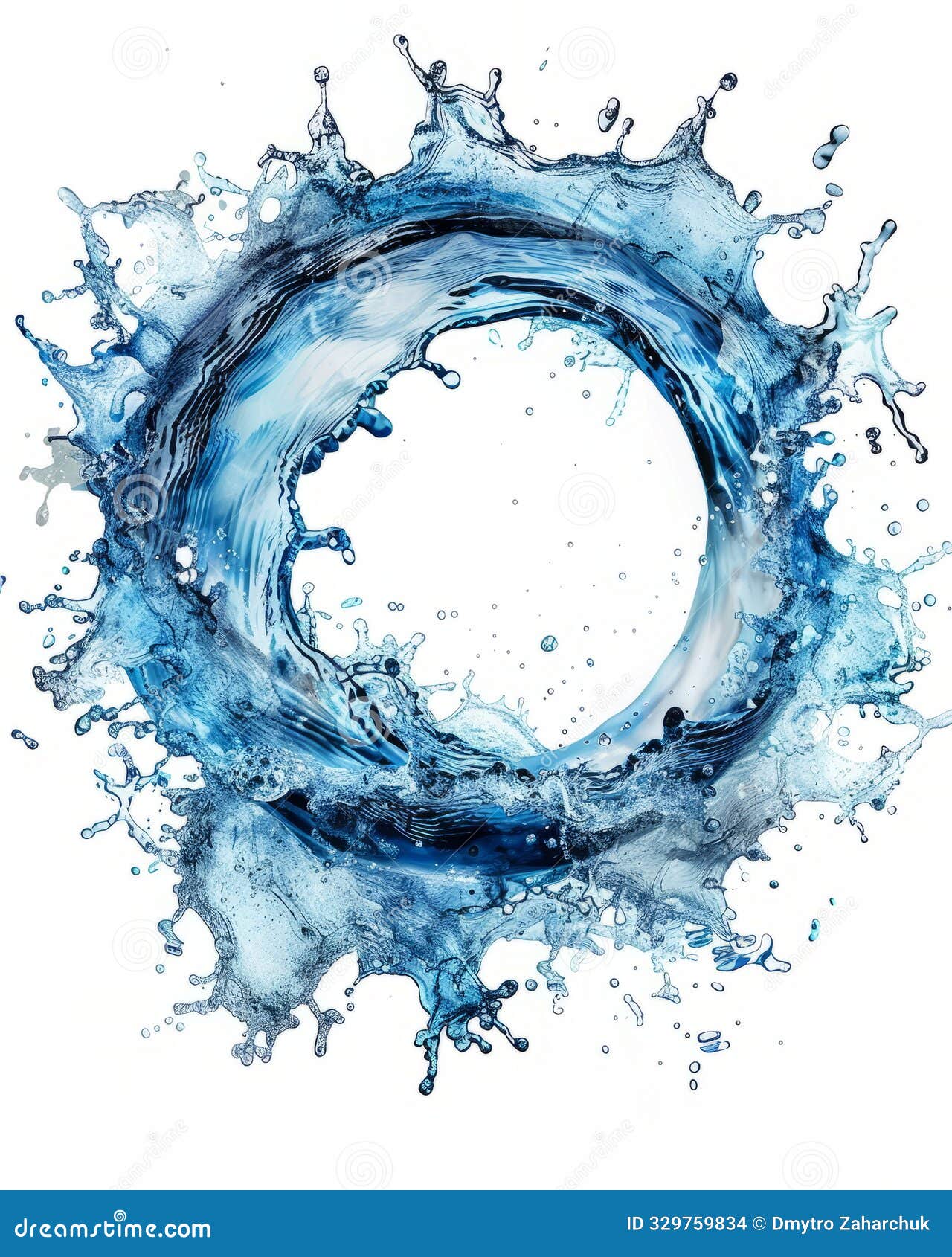 Dynamic Splash of Water in a Circular Shape, Symbolizing Freshness ...