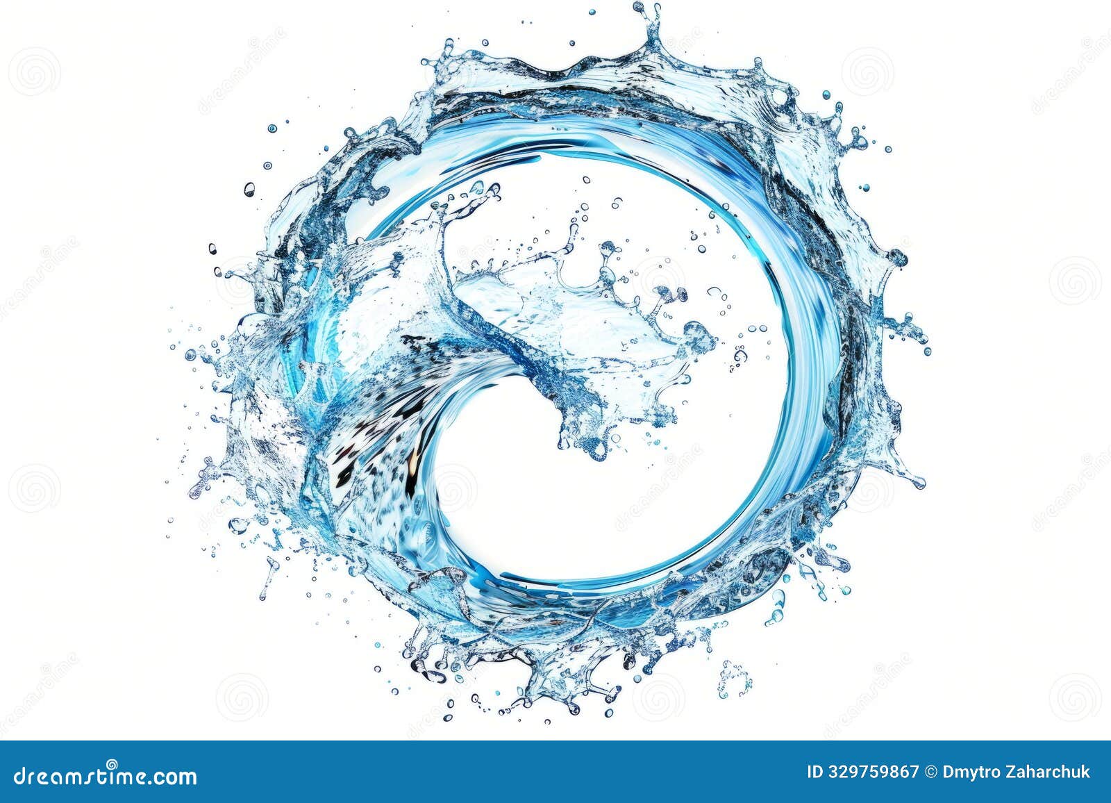 Dynamic Splash of Water in a Circular Shape, Symbolizing Freshness ...