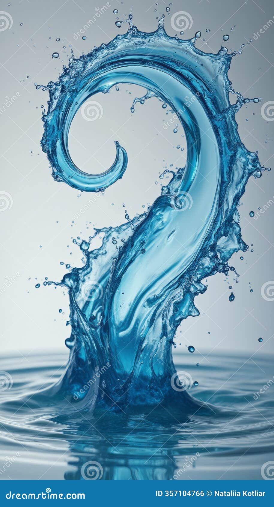 Dynamic Splash of Water Forming a Question Mark Stock Photo - Image of ...