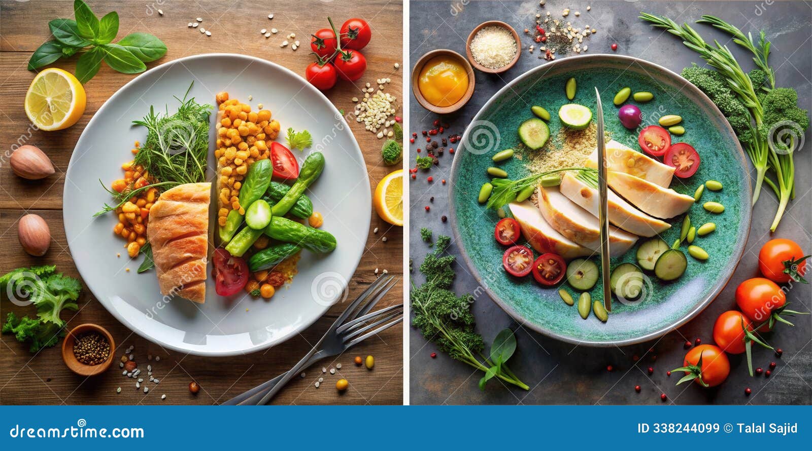 A Dynamic Split-Image Poster Showing the before and after Stock Image ...