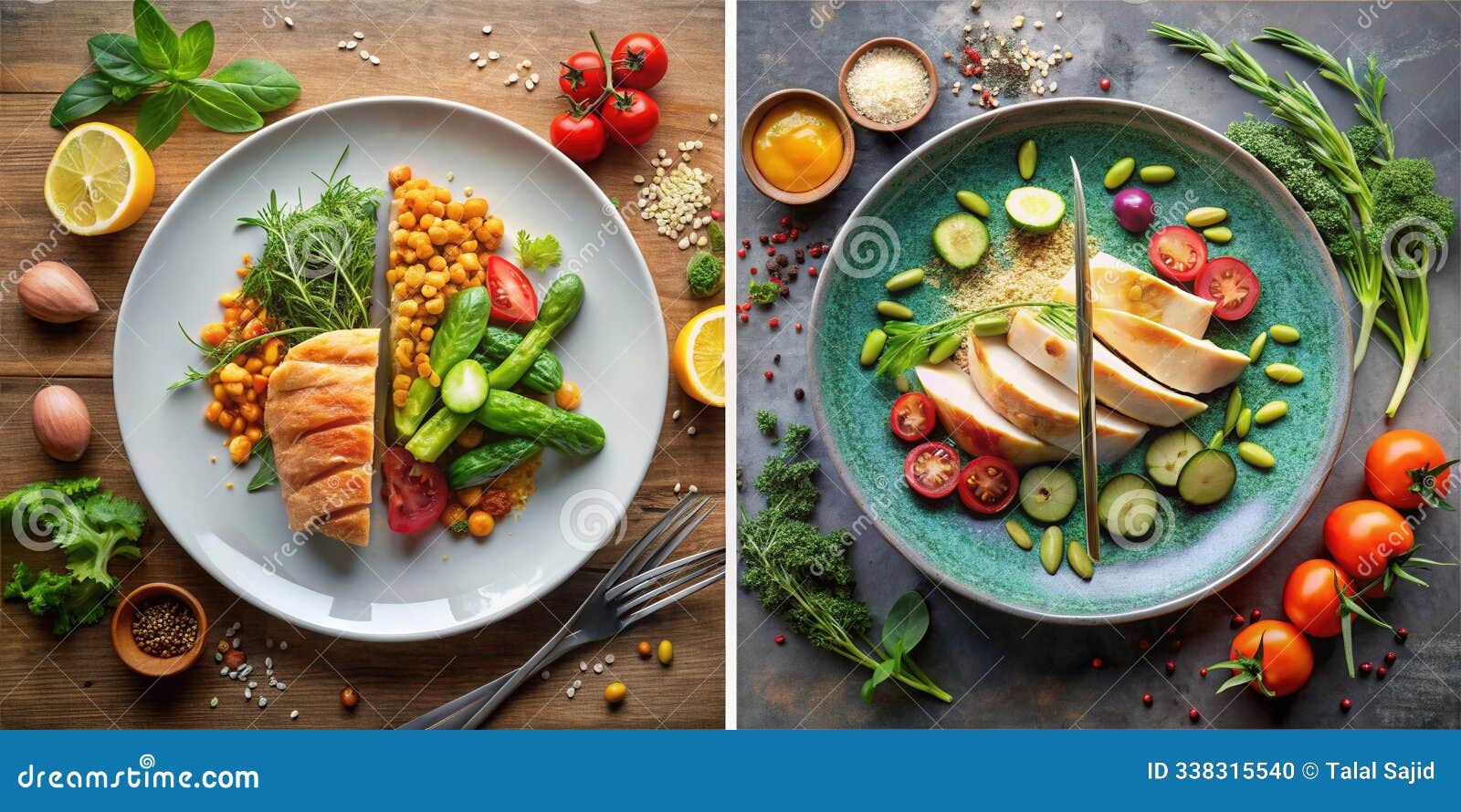 A Dynamic Split-Image Poster Showing the before and after Stock Photo ...